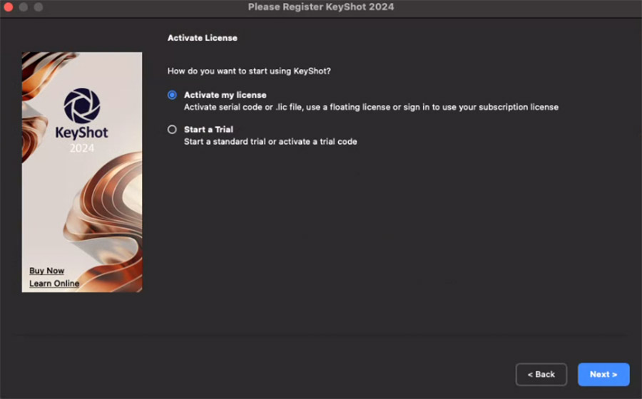 Instructions for downloading and installing KeyShot PRO 2024 MacOS – 3D rendering and animation tool