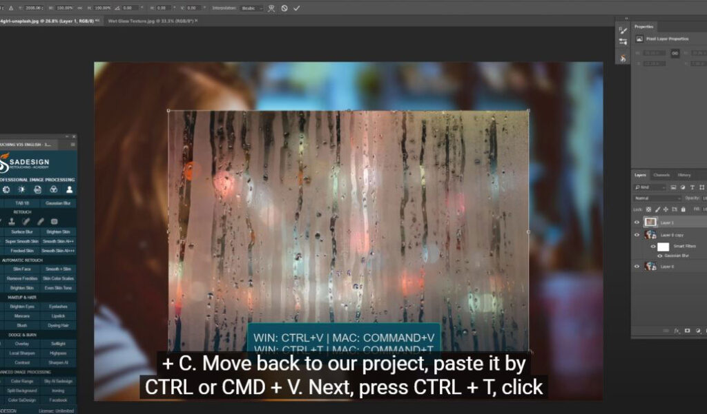 Create Realistic Wet Glass Effect in Photoshop