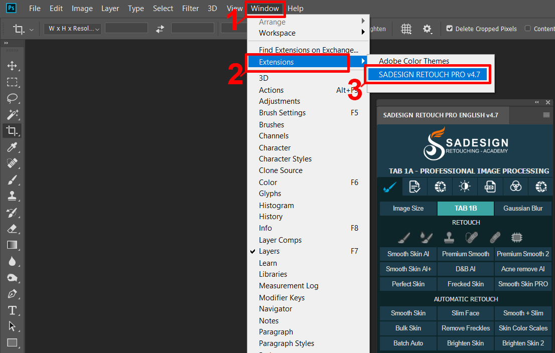 RETOUCH PRO V4S Panel Setup & Activation Guide | SADESIGN